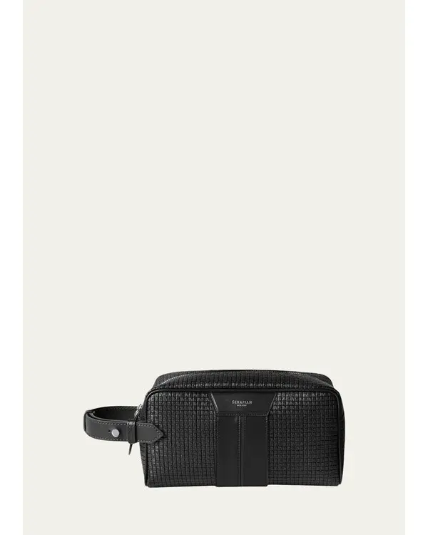 SERAPIAN Stepan Canvas And Leather Wash Bag