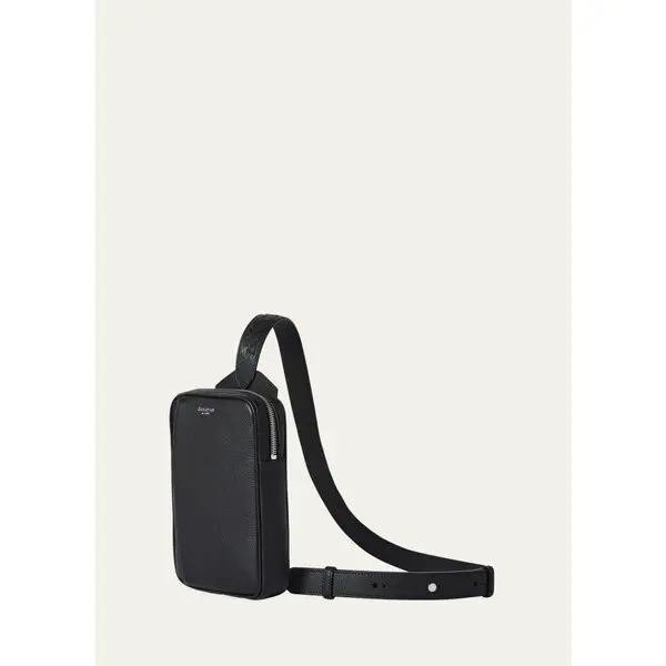 SERAPIAN Cachem Leather Sling Bag - Black