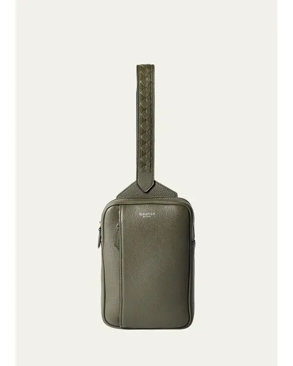 SERAPIAN Cachem Leather Sling Bag - Leaf
