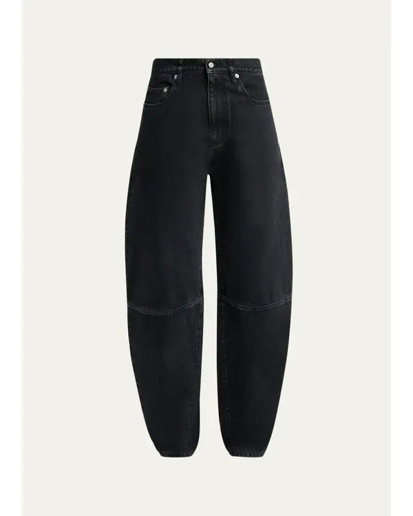 Proenza Schouler Fontana Barrel Jeans - Black