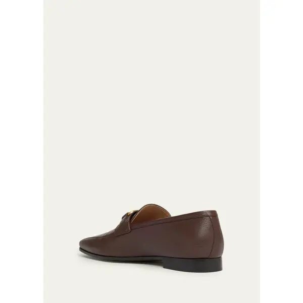 Valentino Garavani Vlogo Signature Leather Loafers - Bark Brown