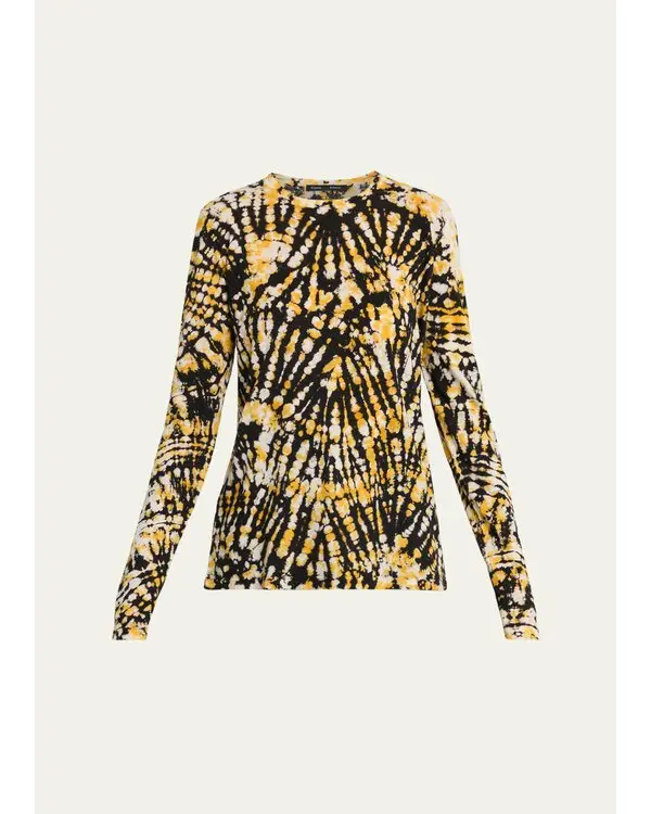 Proenza Schouler Mia Long-sleeve Tie Dye Top - Sun Multi