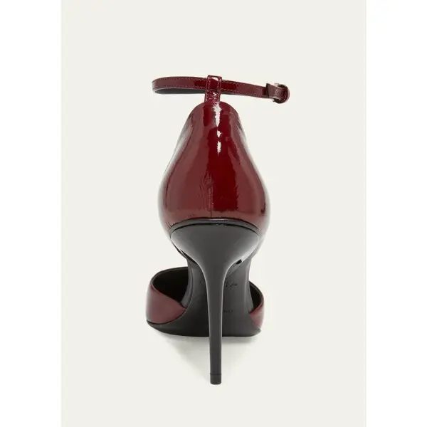 Alaïa 90mm D'orsay Shiny Leather Ankle-strap Pumps