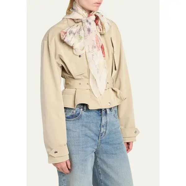 Alexander McQueen Skull & Spider Floral Scarf