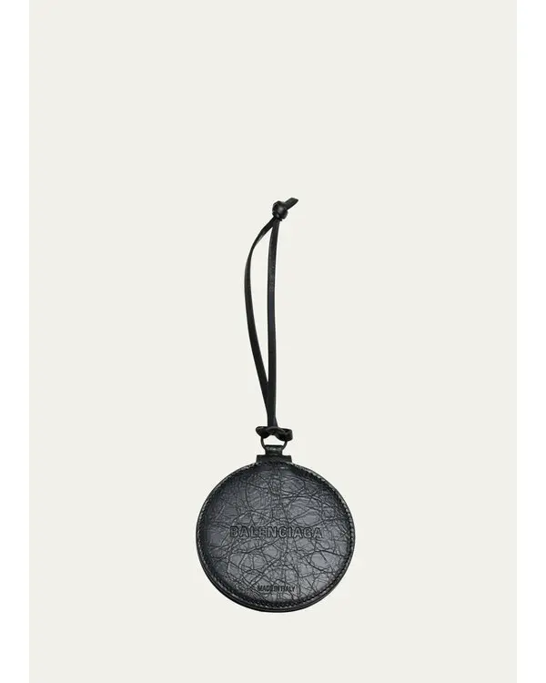 Balenciaga Le City Round Mirror Leather Bag Charm