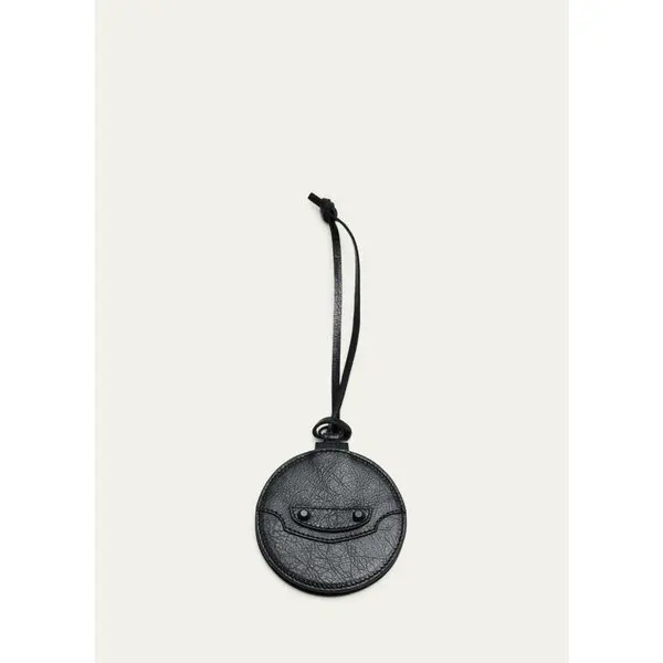 Balenciaga Le City Round Mirror Leather Bag Charm