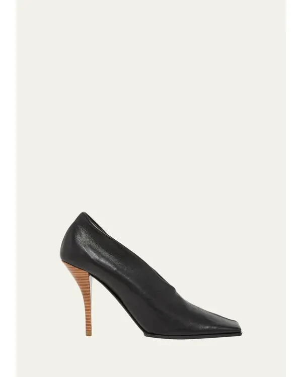 Alaïa 90mm Square-toe Leather Pumps