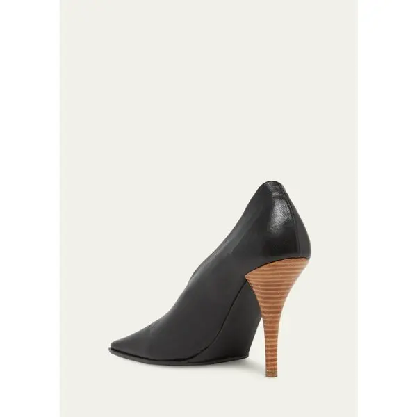 Alaïa 90mm Square-toe Leather Pumps