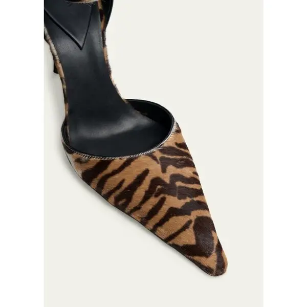 Alaïa 90mm D'orsay Calf Hair Ankle-strap Pumps - Tiger