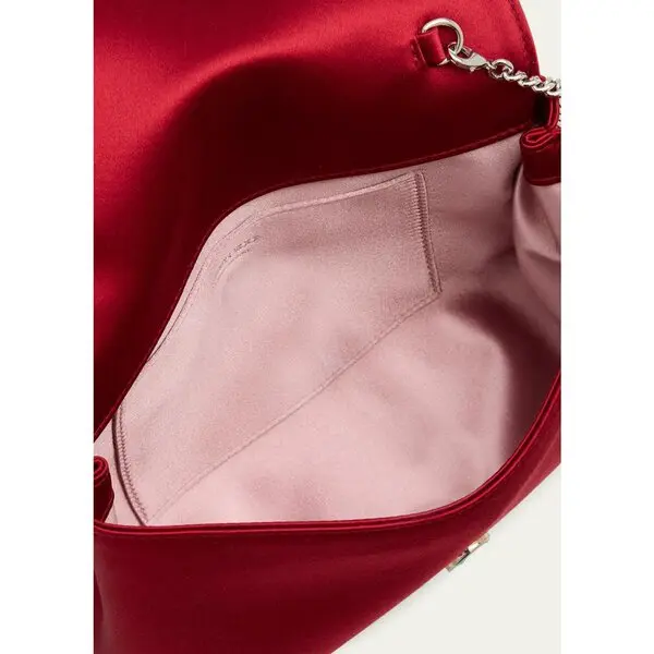 JIMMY CHOO Mini Crystal Bow-embellished Satin Crossbody Bag