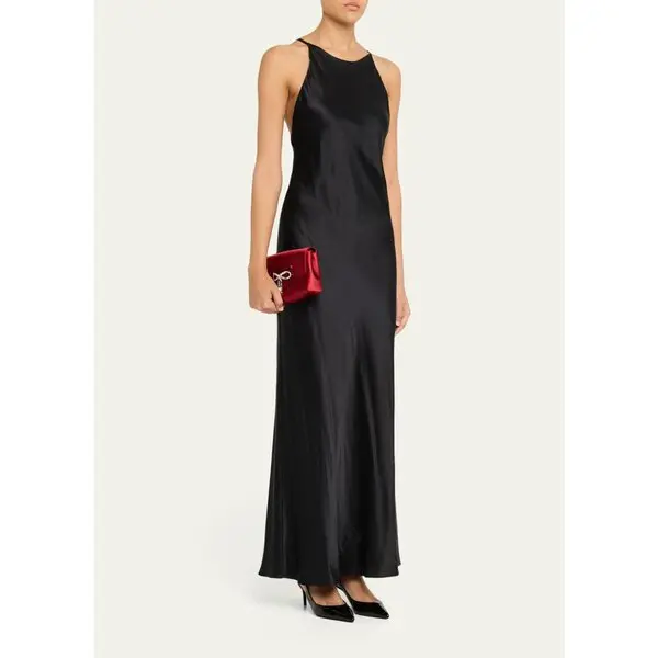 JIMMY CHOO Mini Crystal Bow-embellished Satin Crossbody Bag