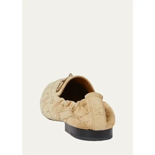 Gucci Jordaan Gg Suede Loafers - Beige