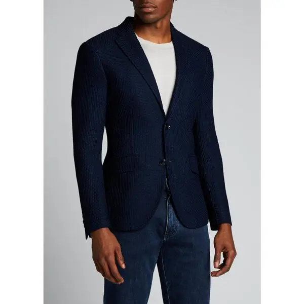 Etro Basic Knit Blazer - Navy