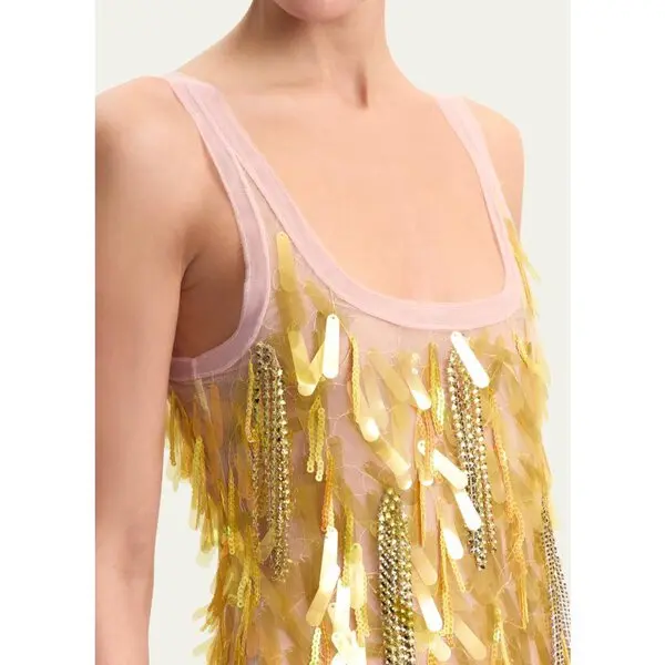 16Arlington Shani Embellished Mesh Midi Dress