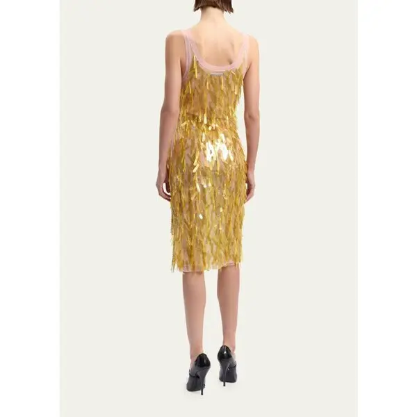 16Arlington Shani Embellished Mesh Midi Dress