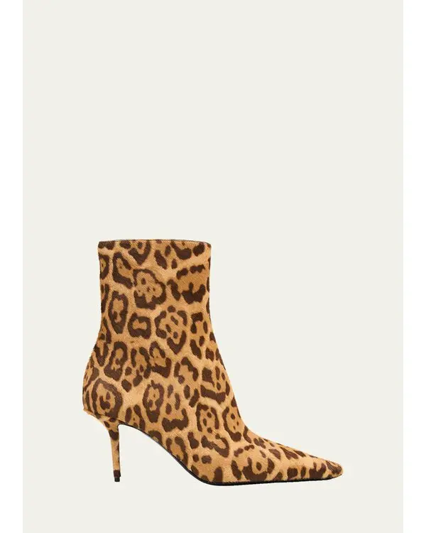 Saint Laurent 75mm Ashley Calf Hair Booties