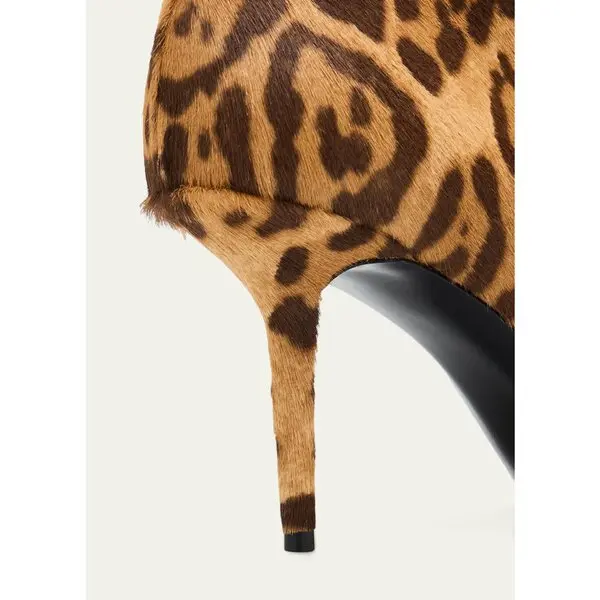 Saint Laurent 75mm Ashley Calf Hair Booties