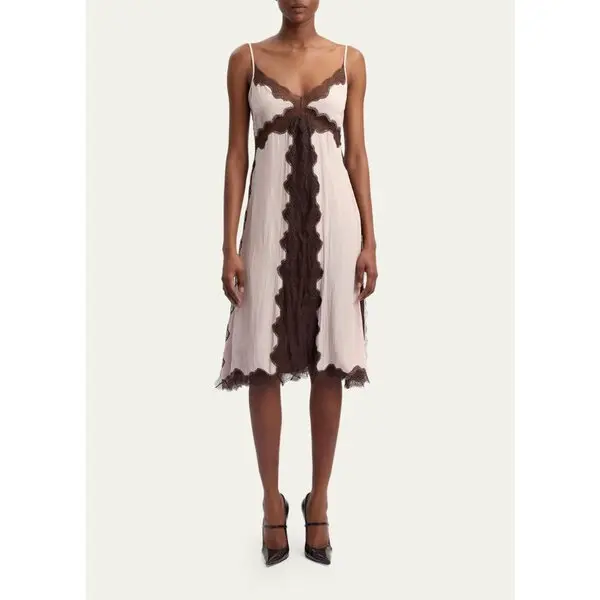 16Arlington Laura Silk Midi Slip Dress