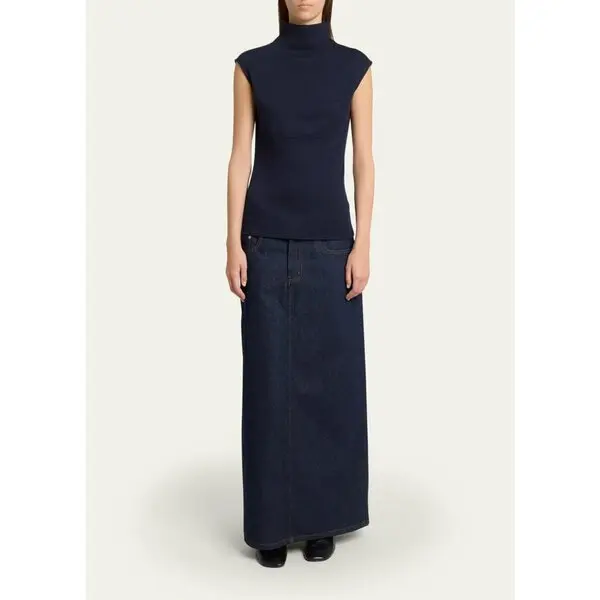 Proenza Schouler White Label Zane Sleeveless Brushed Rib Turtleneck