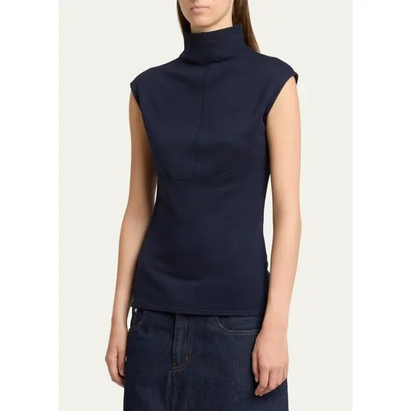Proenza Schouler White Label Zane Sleeveless Brushed Rib Turtleneck