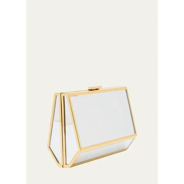 Simkhai Maddox Geometric Mirror Clutch Bag