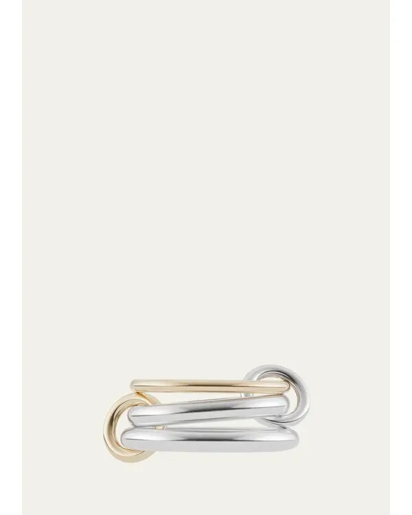 SPINELLI KILCOLLIN Scorpio Silver And Gold Three-link Ring - Multi