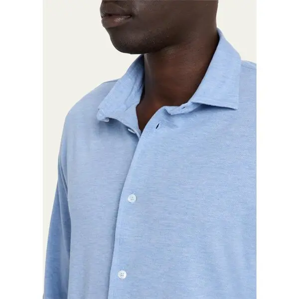 Fedeli Heathered Pique Sport Shirt