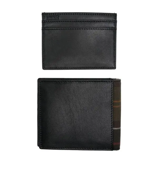 Barbour Logo Embossed Bi-fold Wallet Card Holder Set