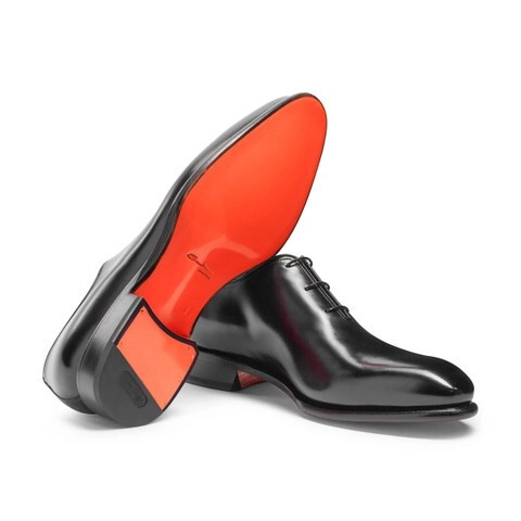 Santoni Polished Leather Oxford Shoe