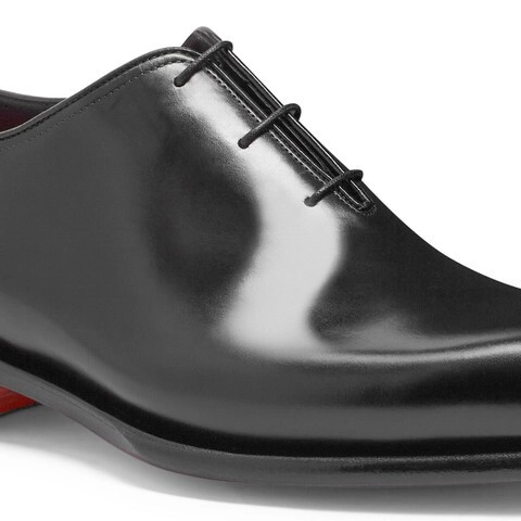 Santoni Polished Leather Oxford Shoe