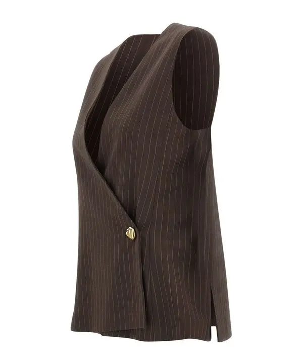 Marella Ranghi Pinstriped Vest