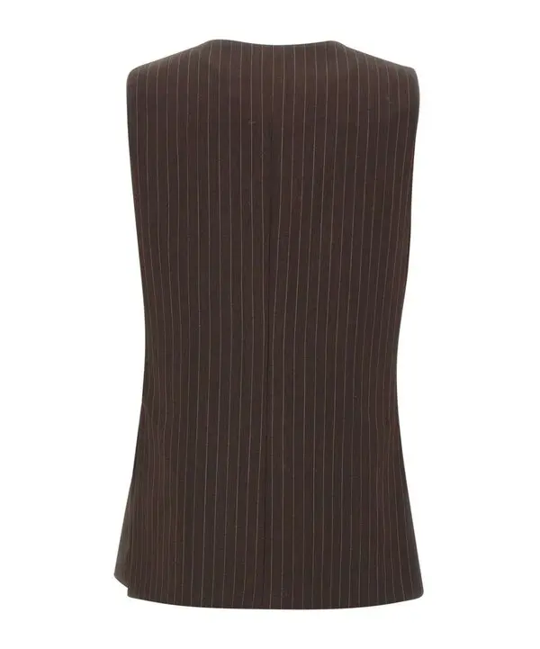Marella Ranghi Pinstriped Vest