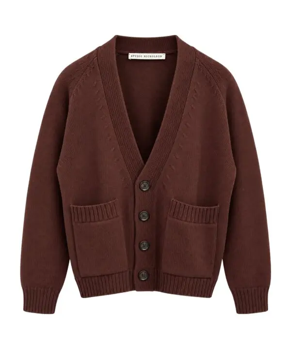 Studio Nicholson Single-breasted Knit Cardigan