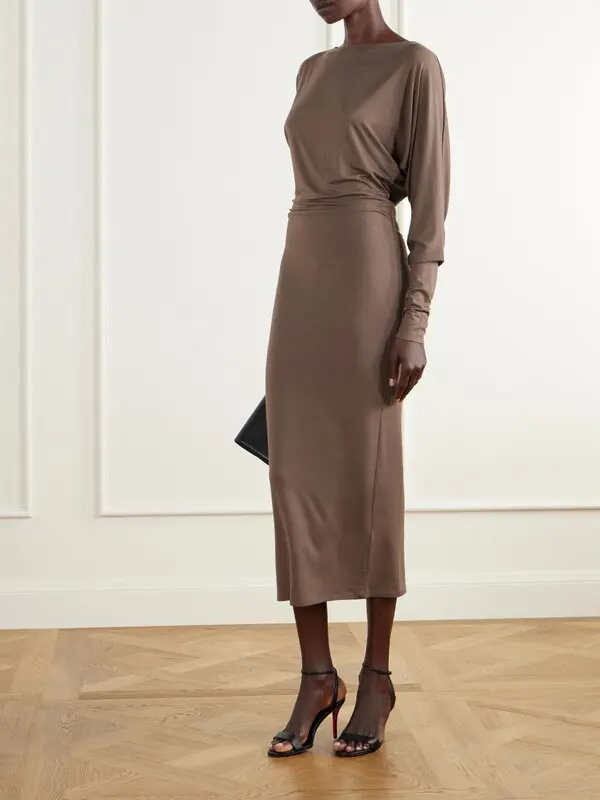 Eterne Stretch Jersey Midi Dress