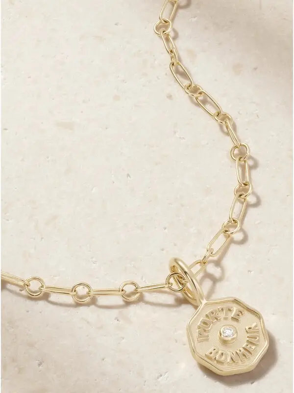 MARLO LAZ 14-karat Gold Diamond Necklace