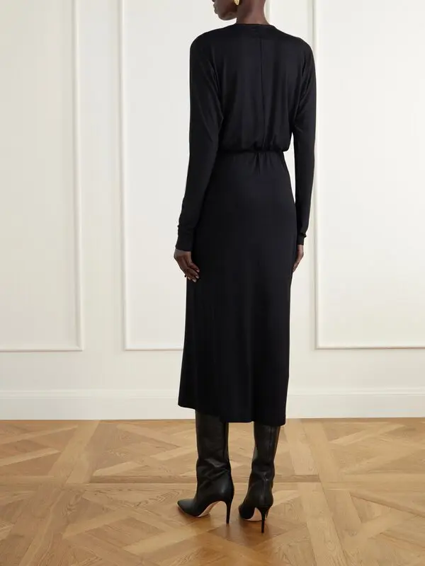 Eterne Stretch Jersey Midi Dress