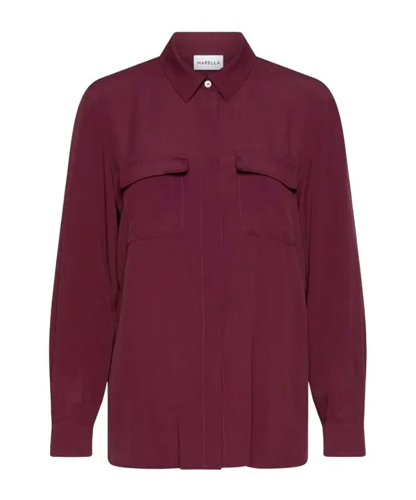 Marella Long-sleeve Button-up Shirt - Red