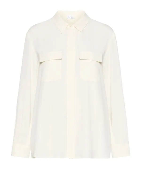 Marella Long-sleeve Button-up Shirt - White