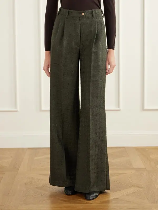 Giuliva Heritage Bouclé Wide-leg Pants
