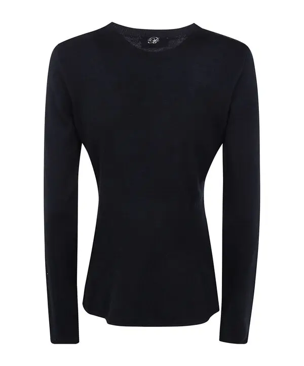 Blumarine Lace-insert Peplum Sweater