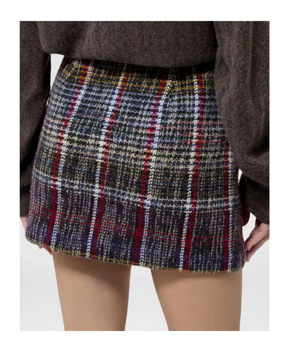 Missoni Plaid Knitted Mini Skirt - No