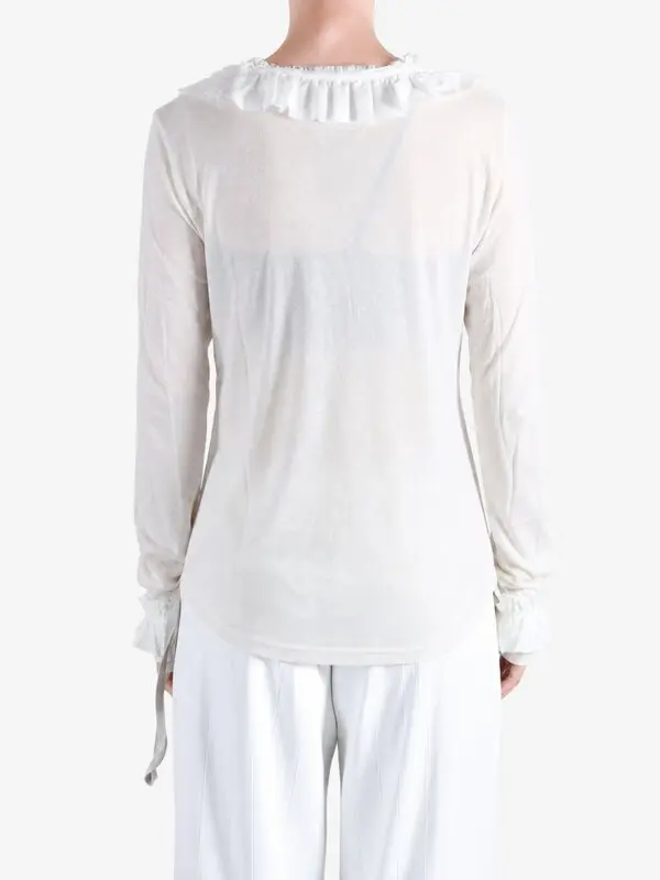 ANN DEMEULEMEESTER Inna Ruffled Collar Long-sleeve Shirt
