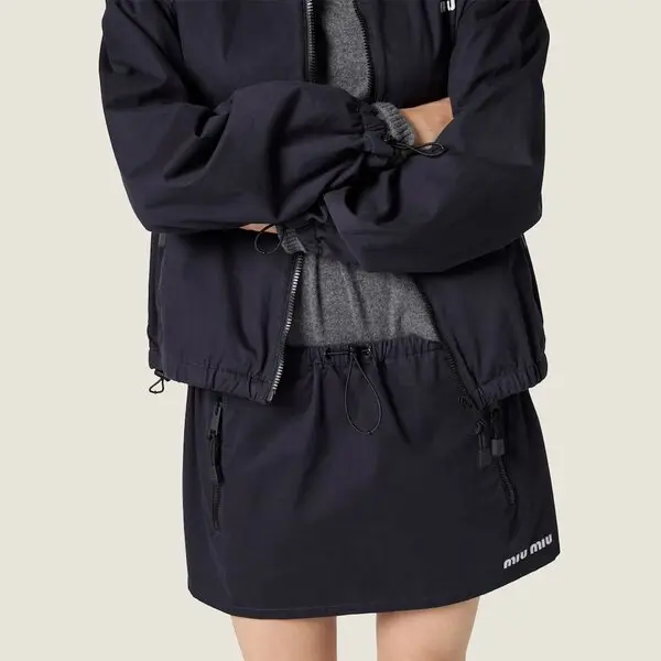 Miu Miu Washed Gabardine Miniskirt