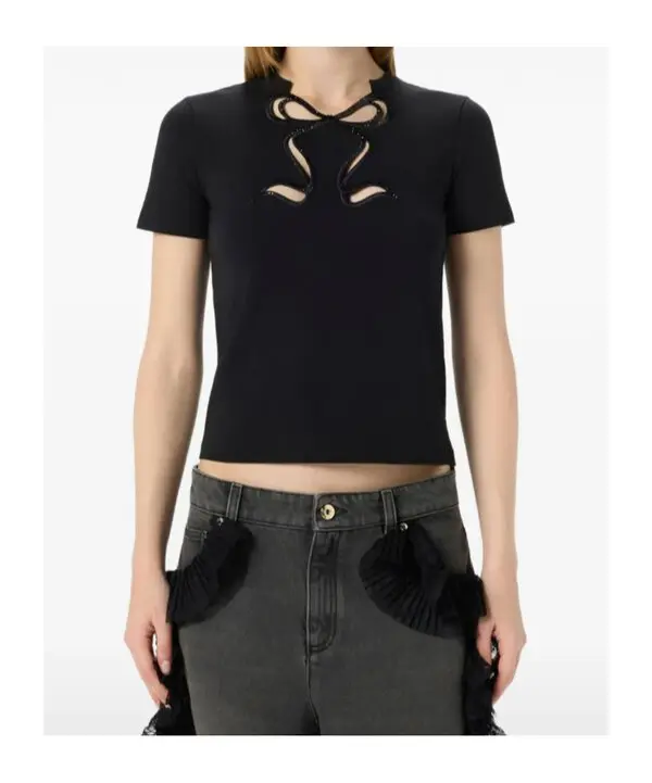 Blumarine Cutout T-shirt - Black