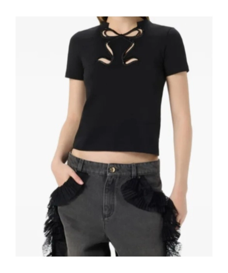 Blumarine Cutout T-shirt - Black