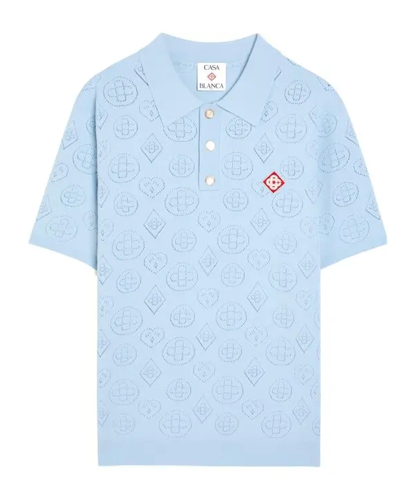 Casablanca Cas Pointelle Polo Shirt