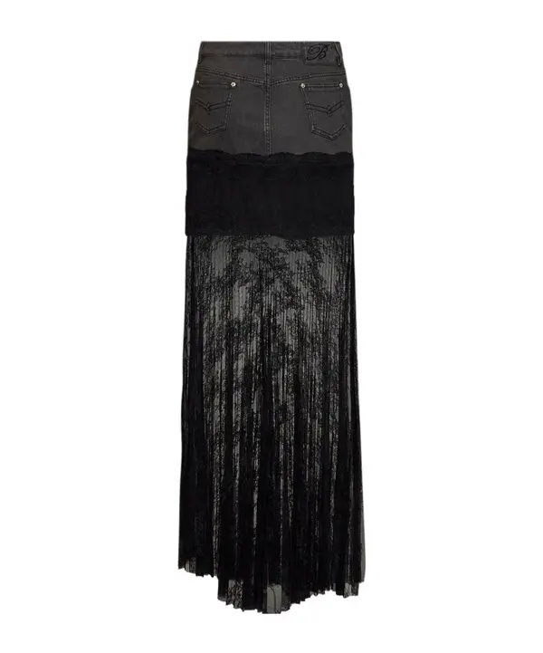 Blumarine Lace-trimmed Midi Skirt