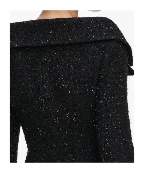 SELF-PORTRAIT Off-shoulder Bouclé Jacket