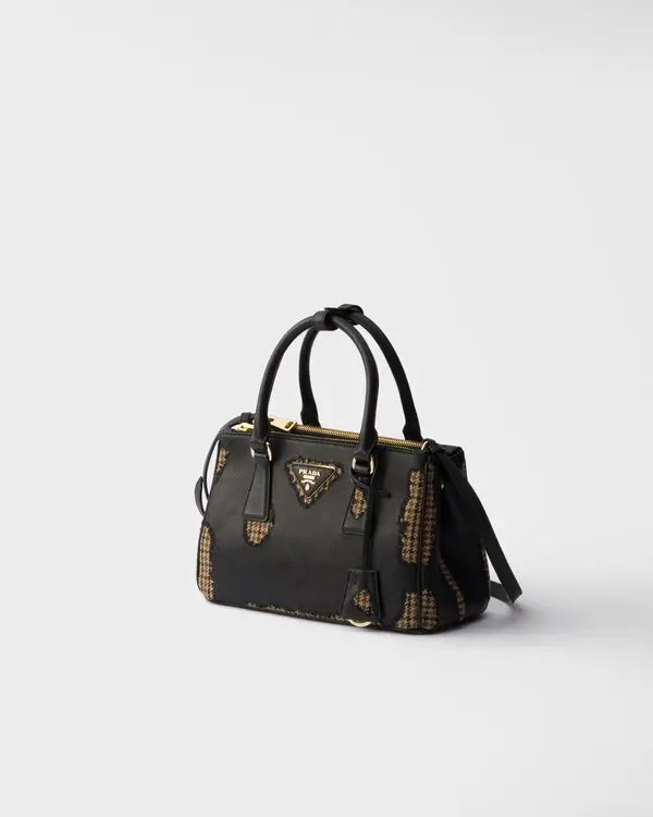 Prada Galleria Small Nappa Leather And Wool Bag