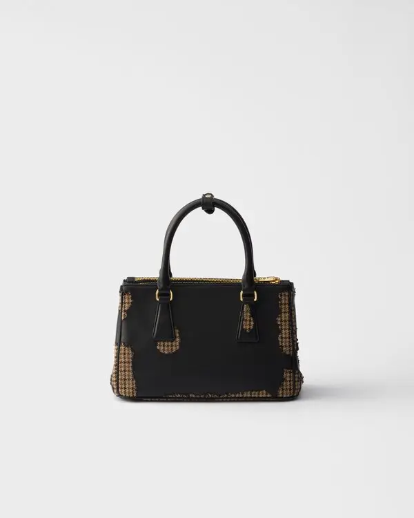 Prada Galleria Small Nappa Leather And Wool Bag